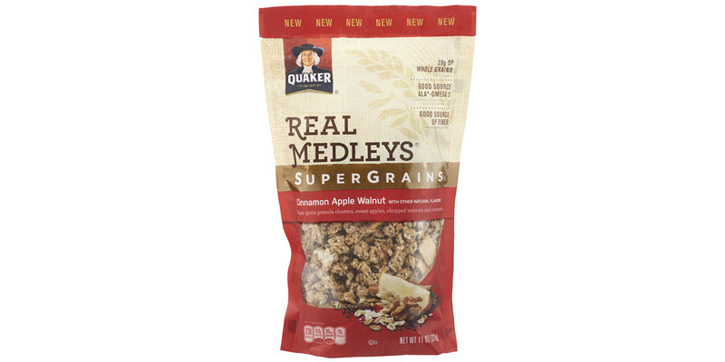 Quaker® Real Medleys Supergrains Granola Cinnamon Apple Walnut Reviews 2019
