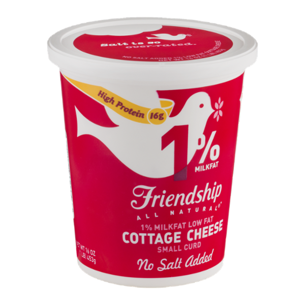 Friendship 1% Milkfat Cottage Cheese Small Curd No Salt Added Reviews 2019