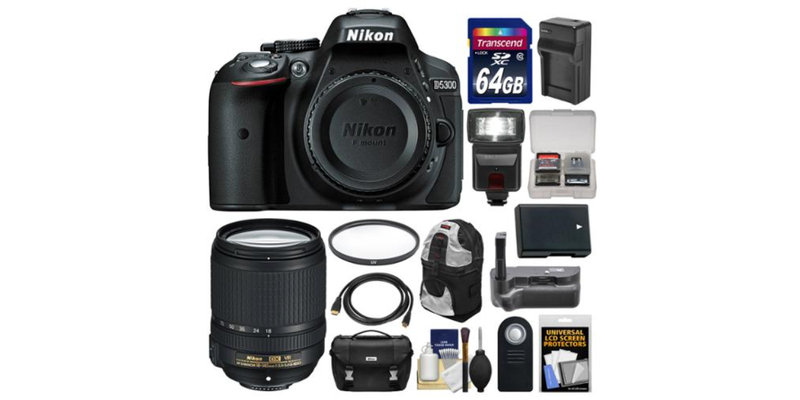 Nikon D5300 Digital SLR Camera Body (Black) with 18-140mm VR Zoom Lens ...