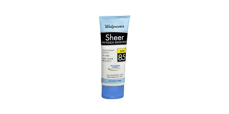 Walgreens Sheer Dry-Touch Sunscreen Lotion SPF 85 Reviews 2019