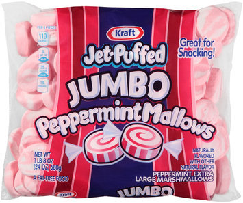 Kraft Jet-Puffed Jumbo Peppermint Mallows Marshmallows 24 oz. Bag ...