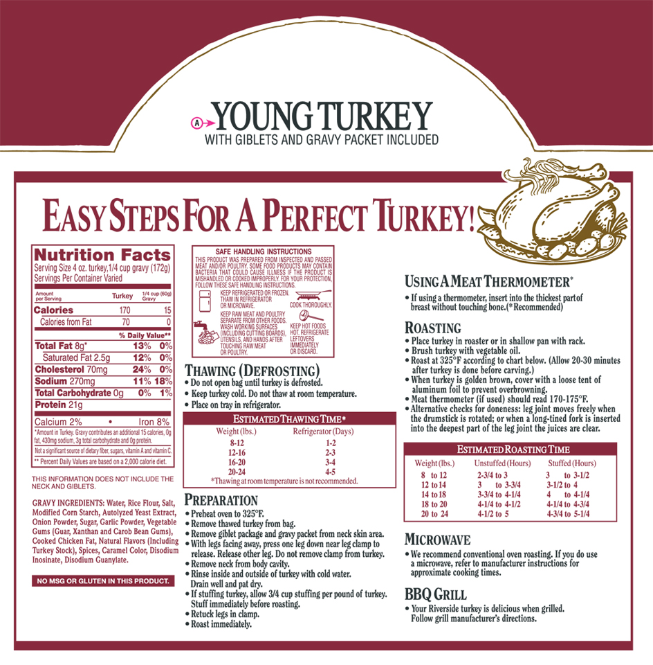 Riverside Frozen Whole Turkey Whole Turkey | Ferndale Market