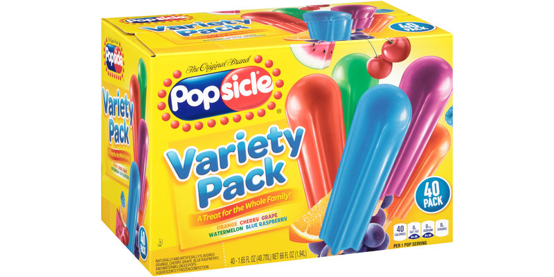 Popsicle® Orange/Cherry/Grape/Watermelon/Blue Raspberry Ice Pops ...