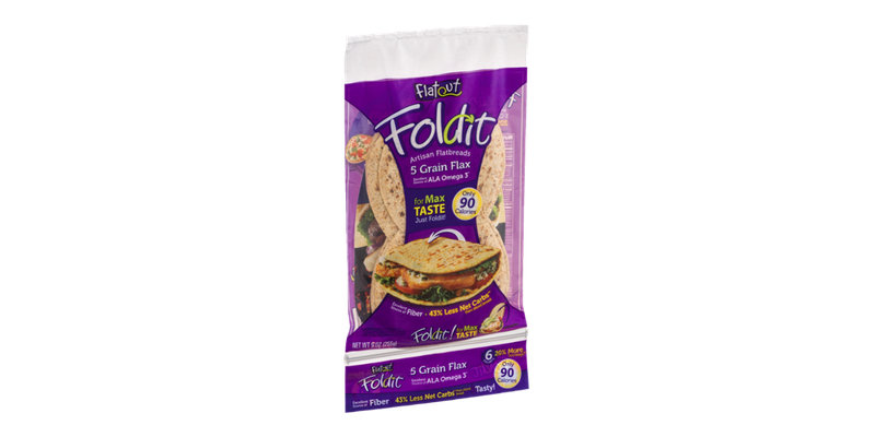 Flatout Foldit Artisan Flatbreads 5 Grain Flax - 6 CT Reviews 2019