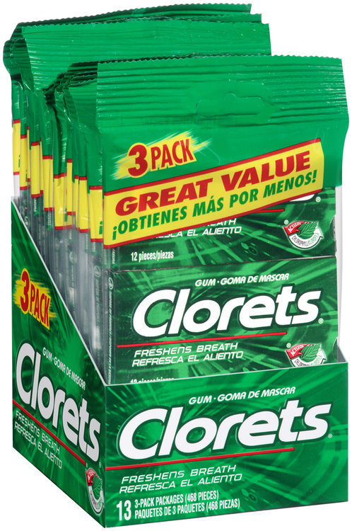 Clorets® Gum 13x3-12 Piece Packs Tray Reviews 2019
