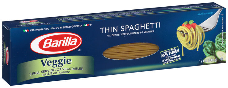 Barilla® Veggie Thin Spaghetti Pasta 12 oz. Box Reviews 2019