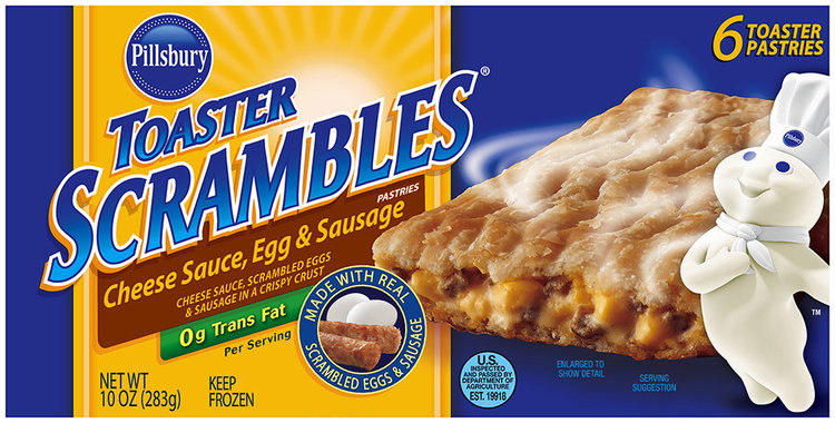 Pillsbury Toaster Scrambles® Cheese Sauce, Egg & Sausage Toaster ...