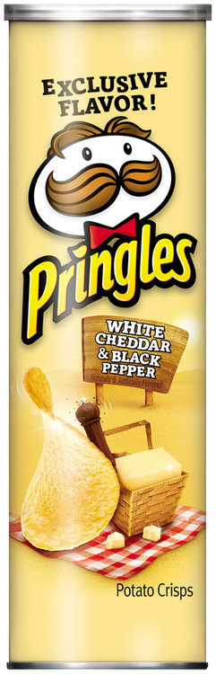 Pringles® White Cheddar & Black Pepper Potato Crisps Reviews 2019
