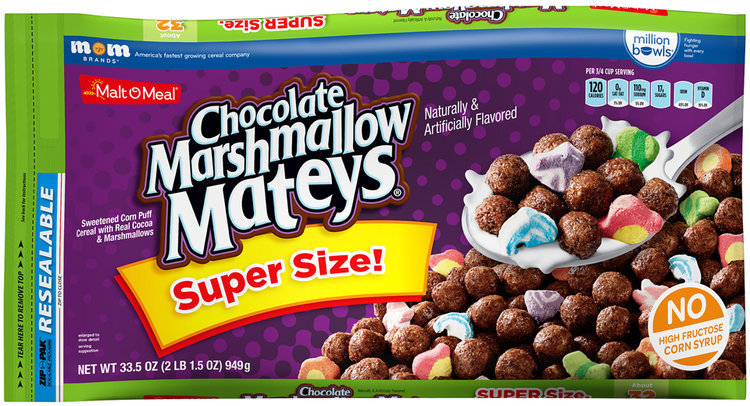 Malt-O-Meal® Chocolate Marshmallow Mateys® Cereal 33.5 oz. ZIP-PAK ...