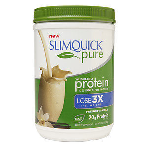 SlimQuick Pure Weight-Loss Protein Powder, French Vanilla, 10.58 oz ...