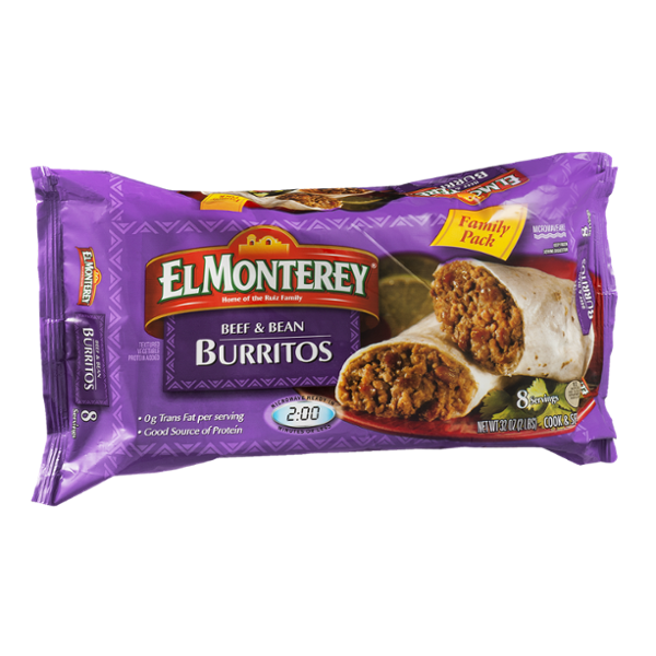 El Monterey Beef & Bean Burritos Family Pack - 8 CT Reviews 2019