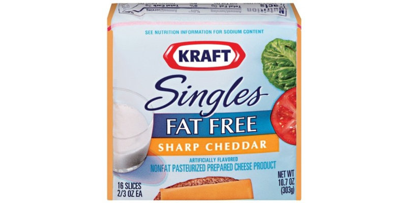 Kraft Singles Fat Free Sharp Cheddar Cheese Slices 10.7 oz 16 ct ...