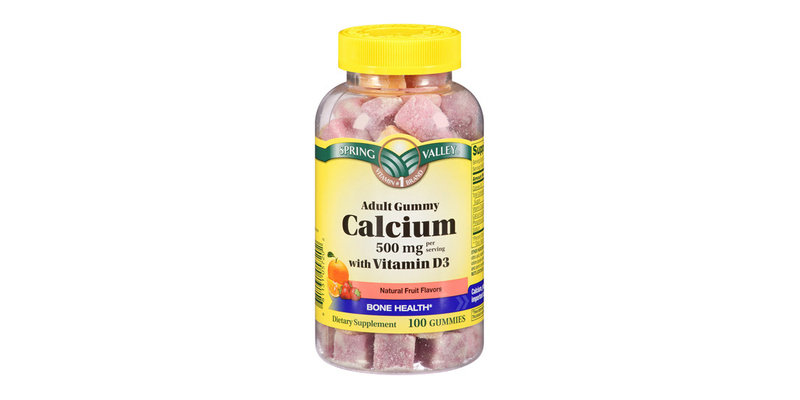 Spring Valley Adult Gummy Calcium with Vitamin D3 Dietary Supplement ...
