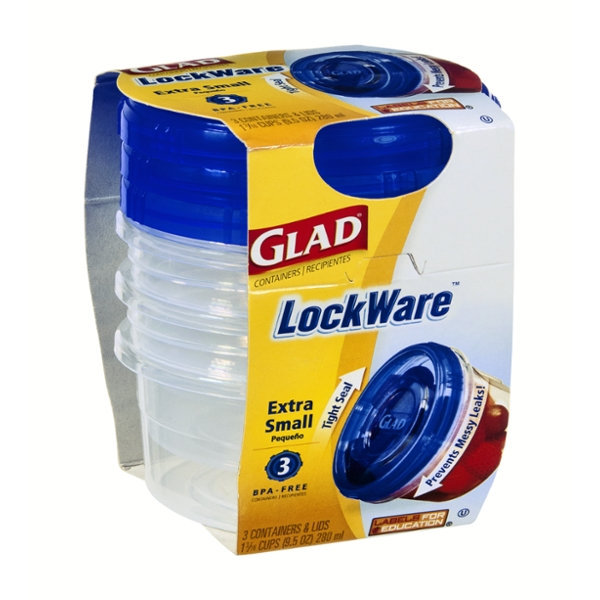 Glad LockWare Extra Small Containers & Lids - 3 CT Reviews 2019