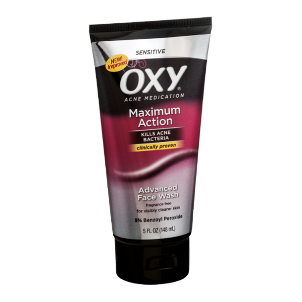 Oxy Acne Medication Maximum Action Advanced Face Wash Sensitive Reviews ...