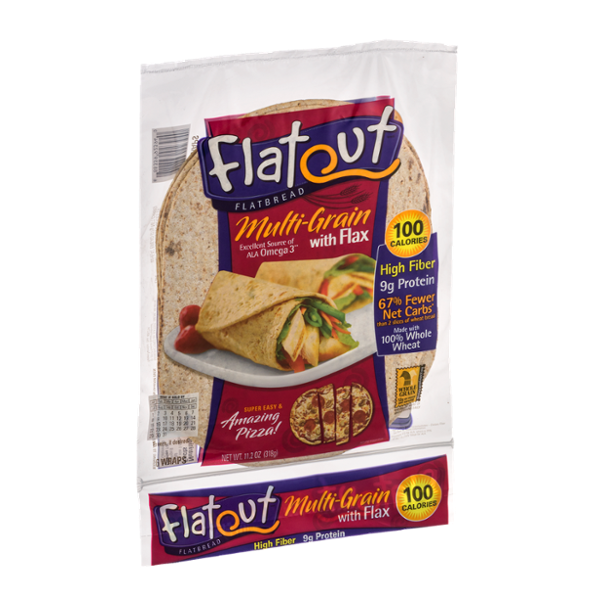 Flatout Flatbread Wraps Multi-Grain With Flax - 6 CT Reviews 2019