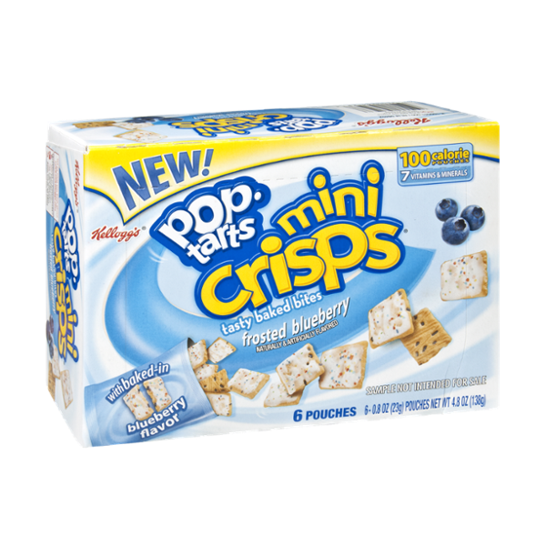 Kellogg's Pop-Tarts Mini Crisps Frosted Blueberry Tasty Baked Bites ...