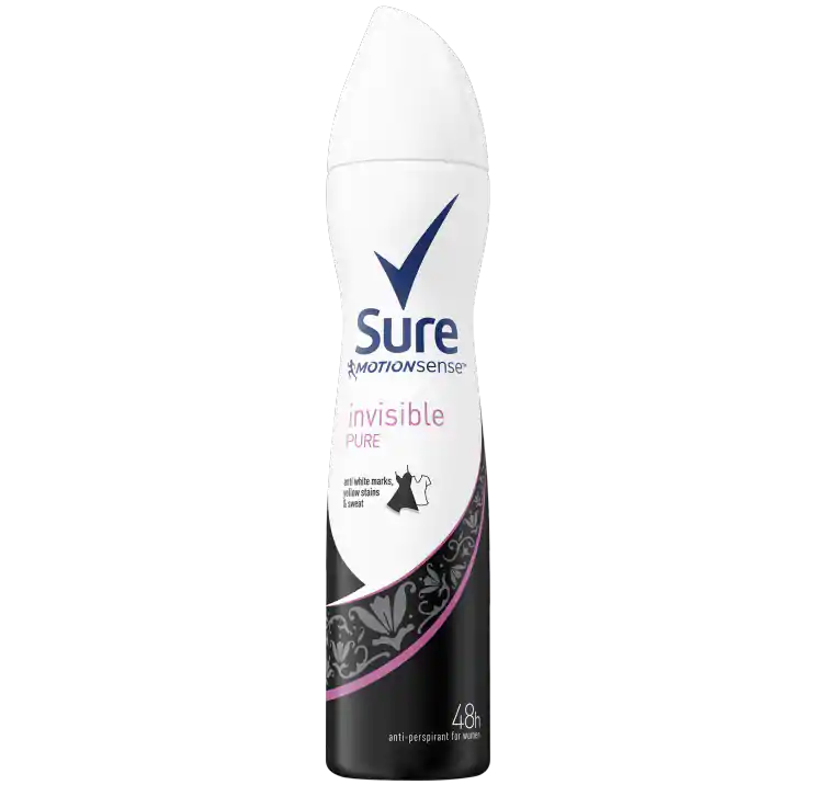 Sure Motionsense® Invisible Pure Aerosol Antiperspirant Deodorant ...