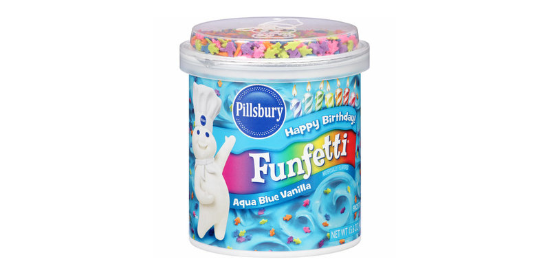 Pillsbury Happy Birthday Funfetti Aqua Blue Vanilla Frosting Reviews 2019
