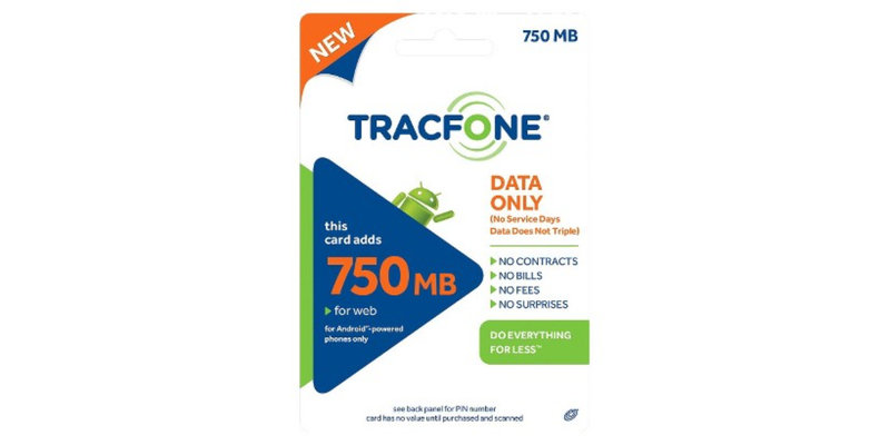 Tracfone TracFone Android Data Card $20 - 750 MB Reviews 2019