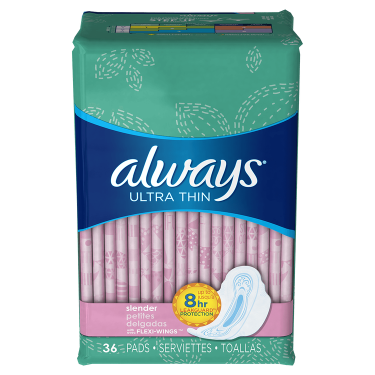 Always Ultra Thin Slender Pads with Wings Unscented Reviews 2019