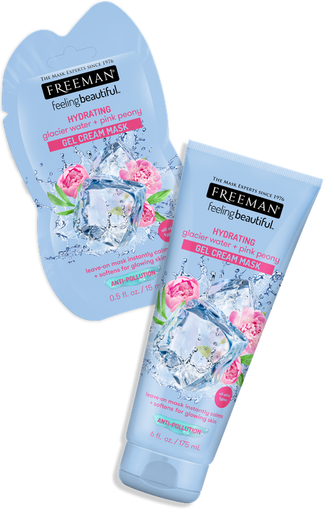 Freeman Hydrating Glacier Water + Pink Peony Gel Cream Mask Reviews 2019