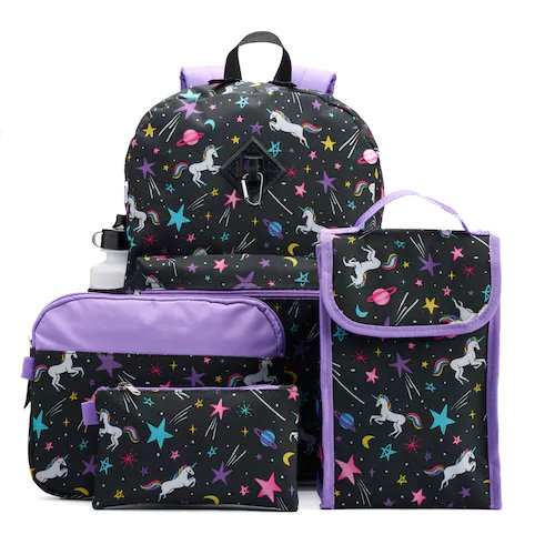 Kids Unicorn Galaxy Backpack, Lunch Bag, Tablet Case, Pencil Case ...