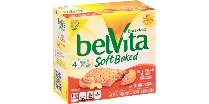 Nabisco belVita Breakfast Biscuits Soft Baked Oats & Peanut Butter ...