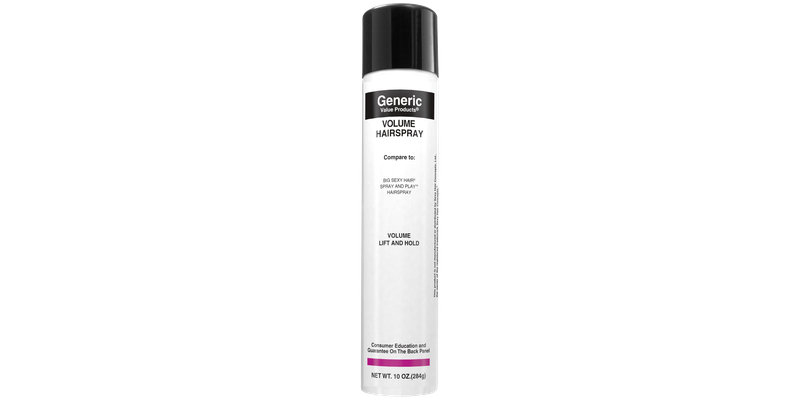 Generic Value Products Volume Hairspray compare to Big Sexy Hair Spray ...
