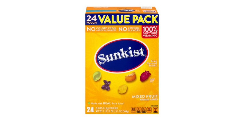 Sunkist Fruit Flavored Snacks Reviews 2019