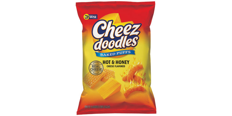 Wise Cheez Doodles Puffed Hot 'n Honey Cheese Flavored Baked Corn ...