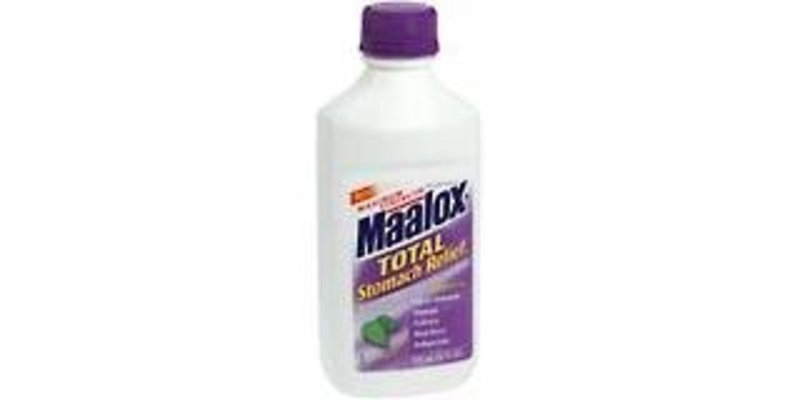 Maalox Total Stomach Relief Maximum Strength Liquid, Peppermint - 12 Oz ...