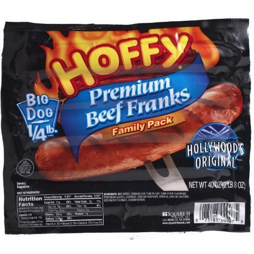 Hoffy® Hoffy Premium Beef Franks - 1/4 Lb Big Dogs - 2 Family Size ...