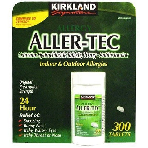 Kirkland Signature Aller-Tec-Cetirizine Hydrochloride Antihistamine ...