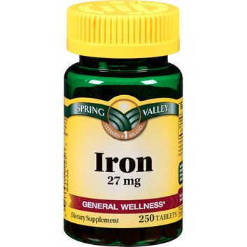 Spring Valley : High Potency Iron 27 Mg Dietary Supplement Tablets ...