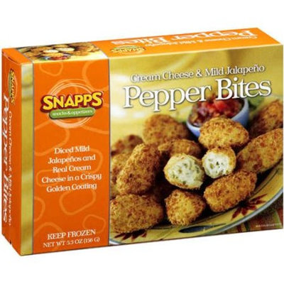 Snapps Snacks & Appetizers: Cream Cheese & Mild Jalapeno Pepper Bites ...