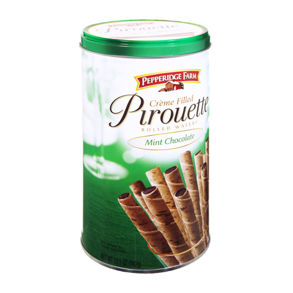 Pepperidge Farm® Mint Chocolate Creme Filled Pirouette Rolled Wafers ...