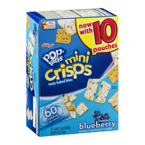 Kellogg's Pop-Tarts Mini Crisps Bites Frosted Blueberry Toaster ...