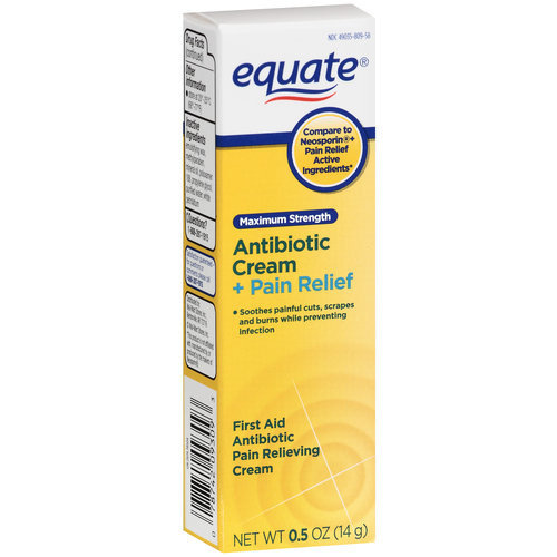 Equate Antibiotic Plus Pain Relief Maximum Strength Cream, .5 oz ...