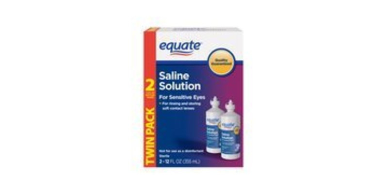 Equate Contact Lens Saline Solution for Sensitive Eyes, Twin Pack, 12 ...