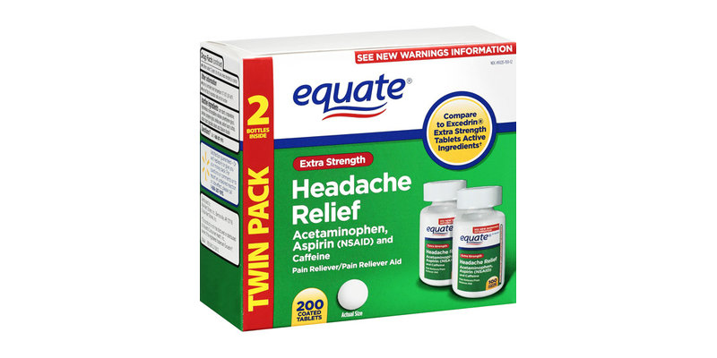Equate Extra-Strength Headache Relief Tablets Reviews 2019