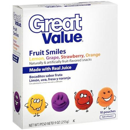 Great Value Fruit Smiles Snacks, 9 oz Reviews 2019