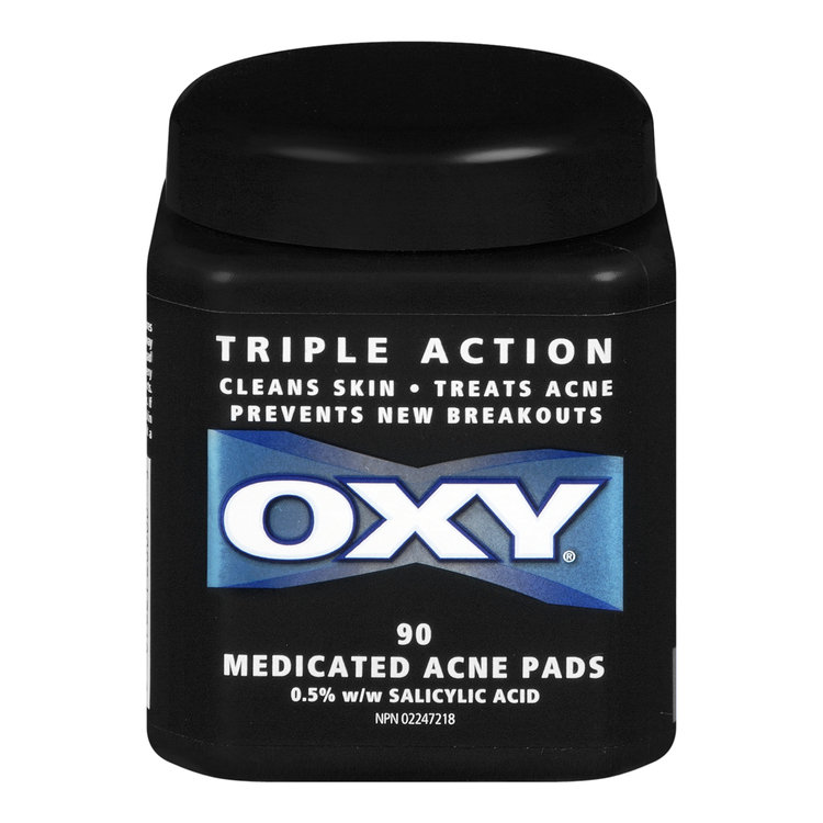 Oxy Triple Action Medicated Acne Pads, 0.5% Solution, 90 Pads Reviews ...