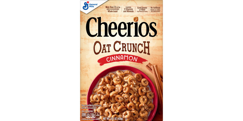 Cheerios Cinnamon Oat Crunch Gluten Free Breakfast Cereal, 15.2 oz ...