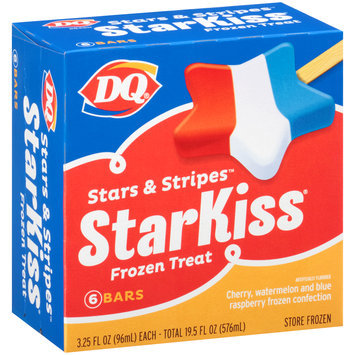 DQ® Stars & Stripes™ StarKiss® Frozen Treat Bars 6-3.25 fl. oz. Box ...