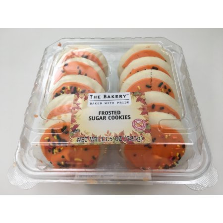 Walmart Stores Inc The Bakery Harvest Orange Frosted Sugar Cookies, 10 ...