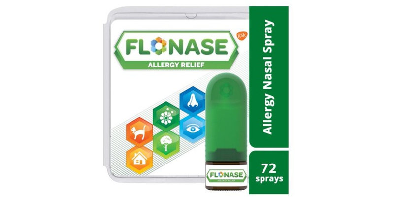 Flonase 24hr Allergy Relief Nasal Spray, Full Prescription Strength, 72 ...