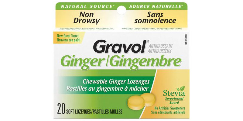 Certified Organic Ginger GRAVOL (20 Chewable Lozenges) Antinauseant for ...