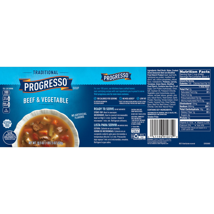 Progresso Traditional Soup Beef And Vegetable 185 Oz Reviews 2019