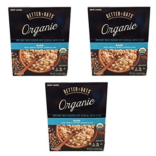 Better Oats Organic Multigrain Bare Instant Oatmeal with Flax Oats ...